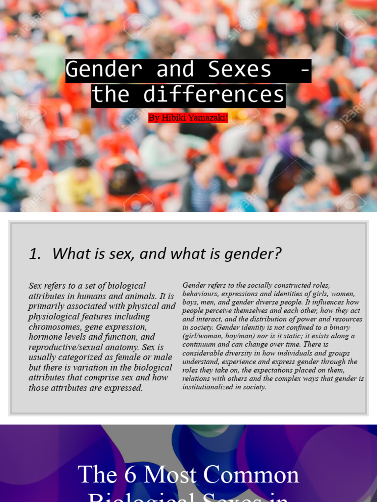Gender And Sexes The Differences Pdf Gender Gender Studies