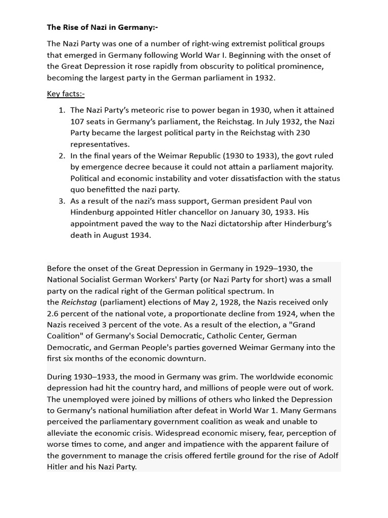 GMP Assignment | PDF | Weimar Republic | Nazi Germany