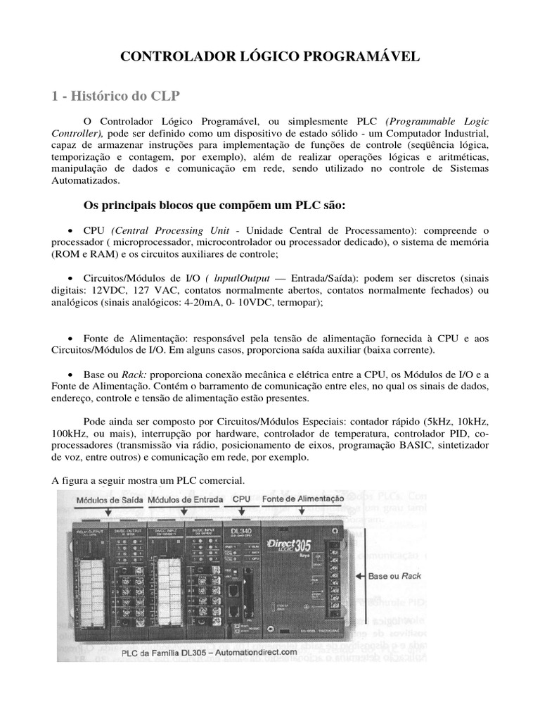 Controlador Lógico Programável | PDF | Controlador lógico programável ...