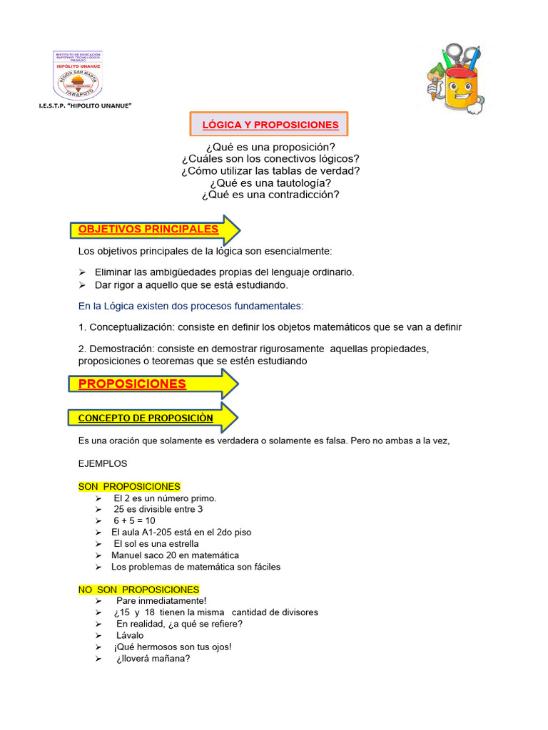 1 Lógica y Proposiciones | PDF | Proposición | Lógica