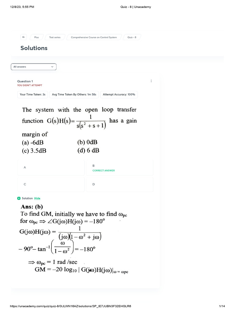 Quiz - 8 - Control | PDF | Higher Education