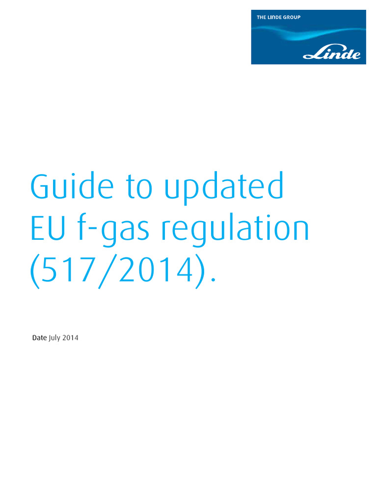 Guide To F-Gas Regulations - tcm310-130947 | PDF | Environmental Issues ...
