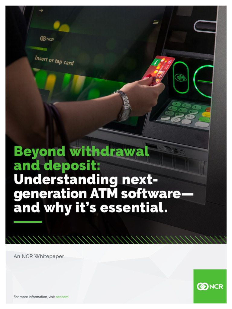 NCR Whitepaper - Next-Generation ATM Software, Feb-2021 | Download Free PDF | Automated Teller ...