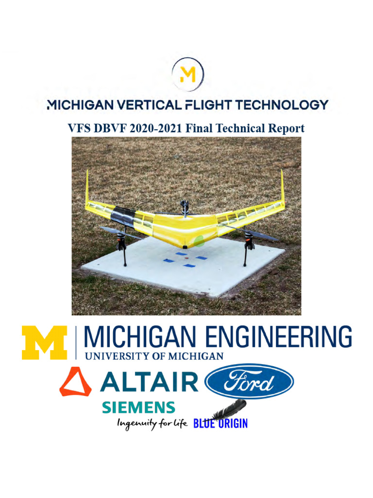 1st Univmichigan FTR Dbvf-2021 | PDF | Aircraft | Quadcopter