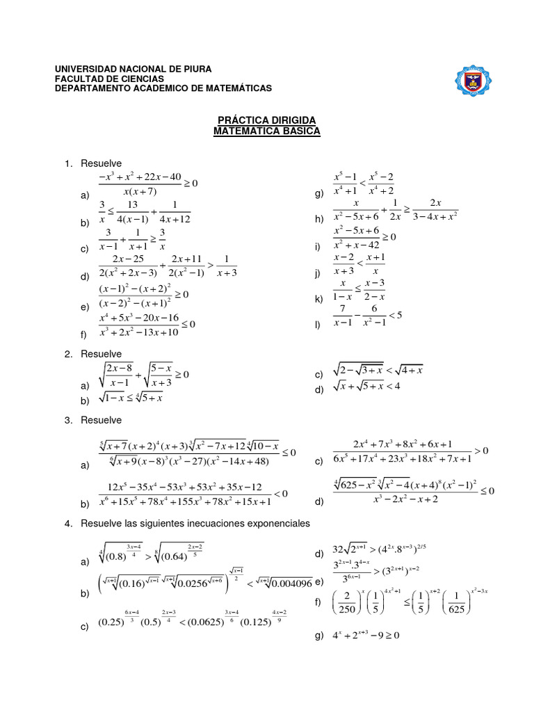 Matematica Basica | PDF