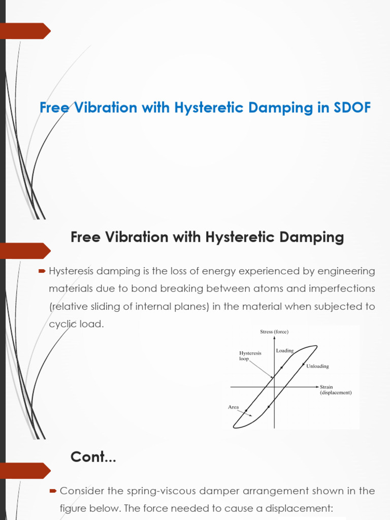 CH 03d, Free Vibration of SDOF With Hysteretic Damping | PDF