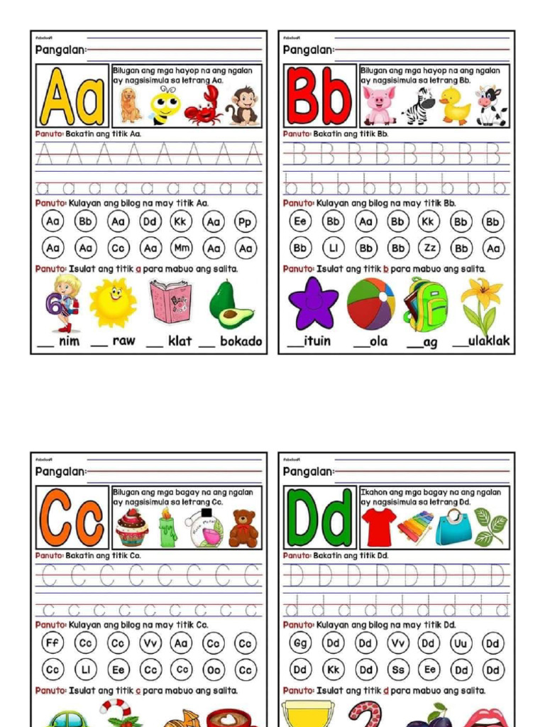 Alphabet Worksheets For Beginners | PDF