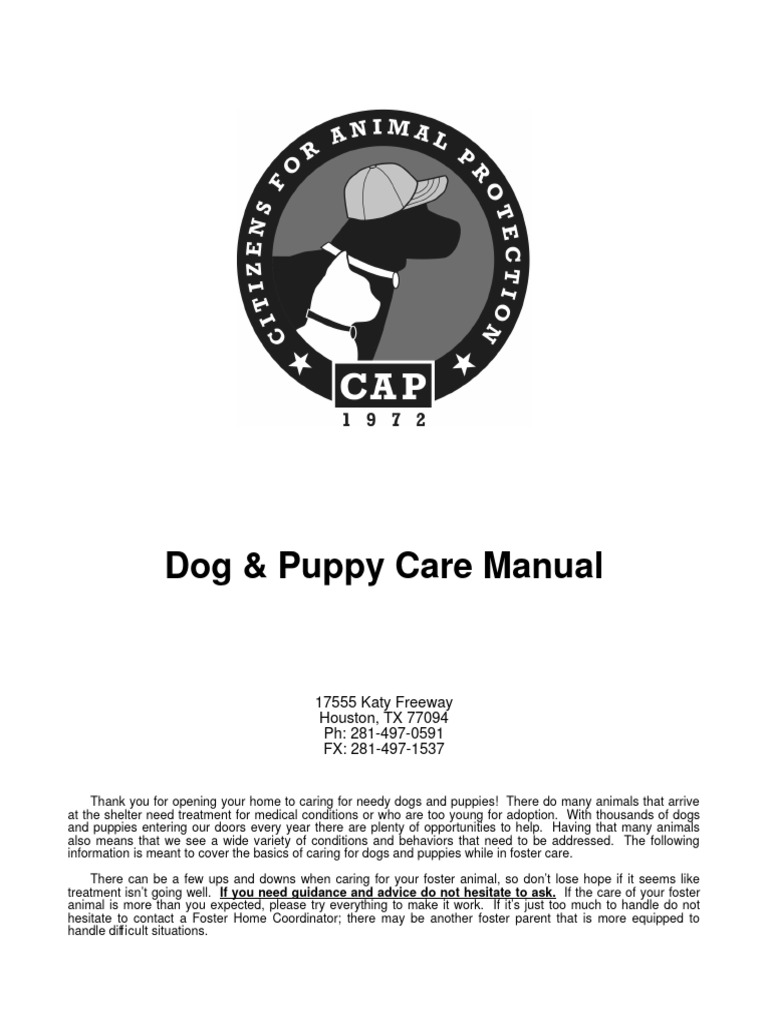 FC Dog Puppy Care Manual | PDF | Clinical Medicine | Medical Specialties