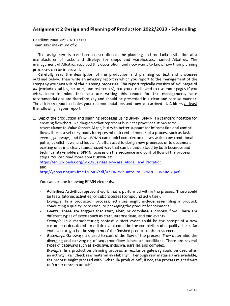 DPP 2023 Assignment 2 Scheduling | PDF | Business | Systems Science