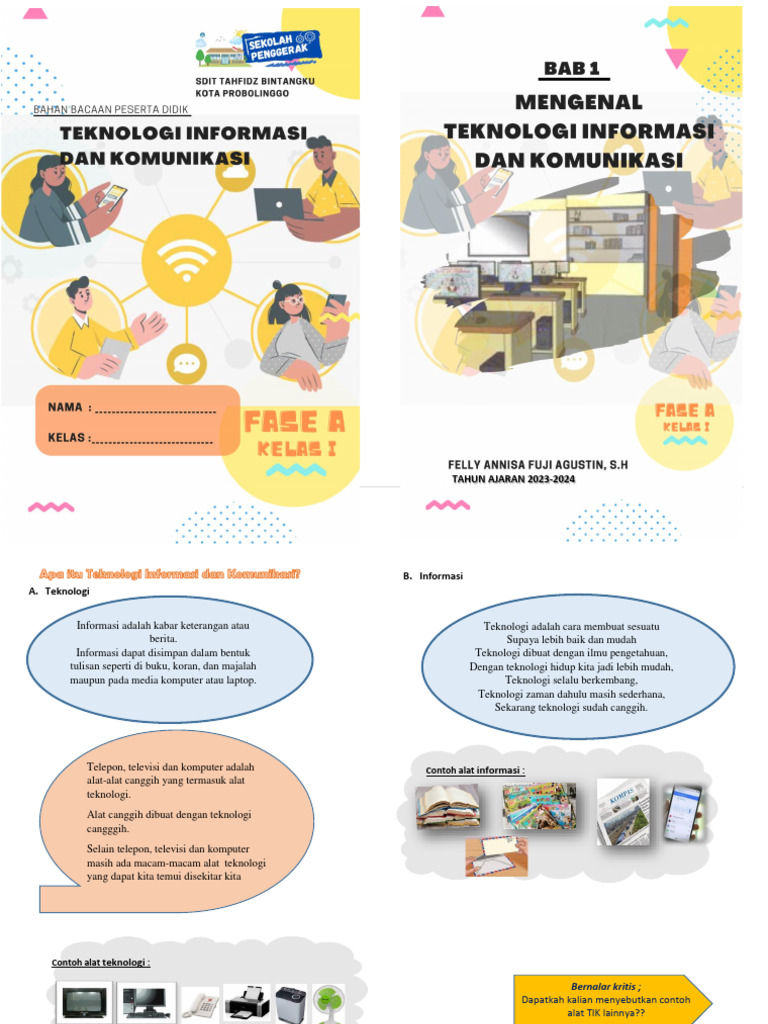 BAHAN Bacaan Anak Kelas 1 SD TIK | PDF