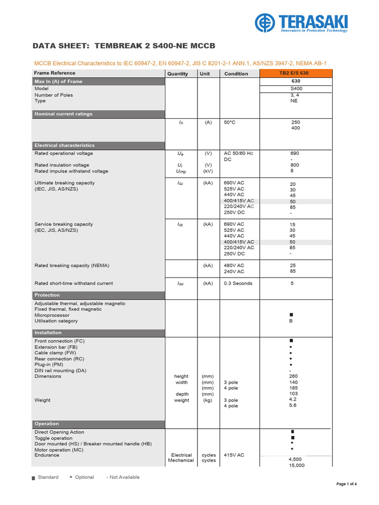 S400-NE Data Sheet | PDF | Alternating Current | Materials Science
