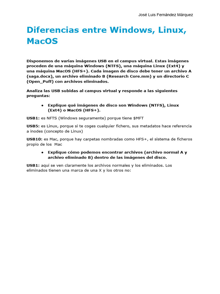 Diferencias Entre Windows, Linux, MacOS | PDF