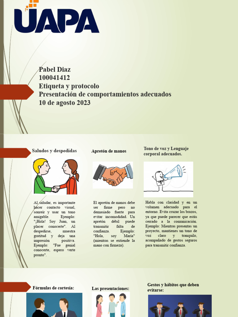 Etiqueta y Protocolo Tarea 2 - PDM | PDF