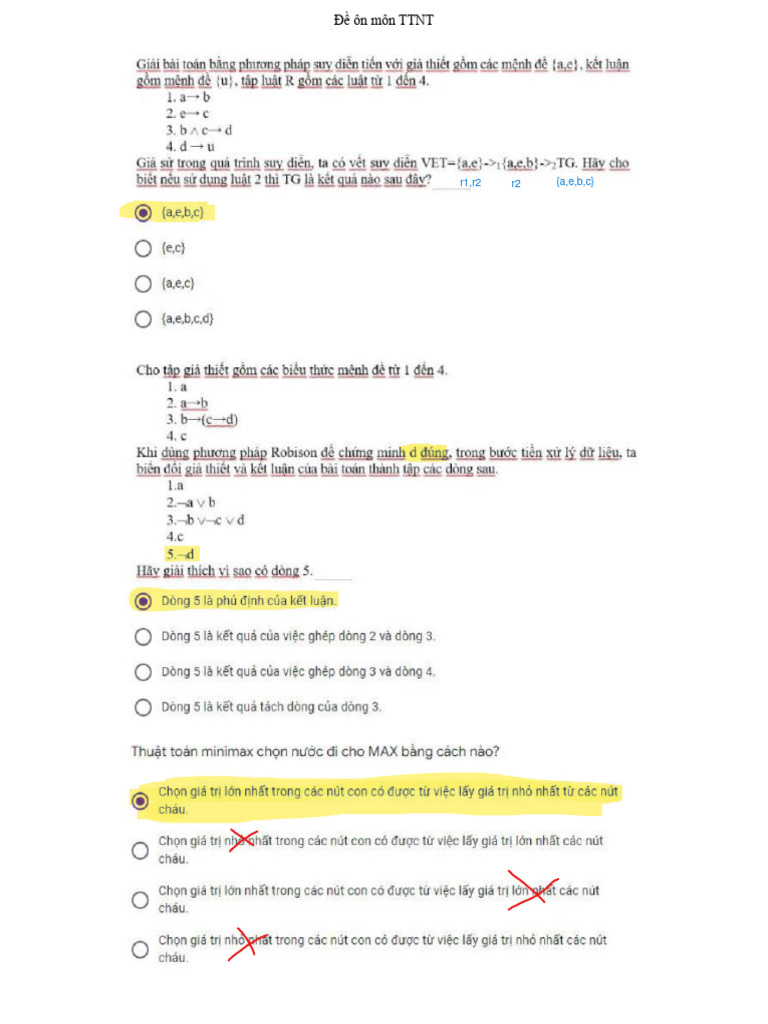 Đề ôn môn TTNT | PDF