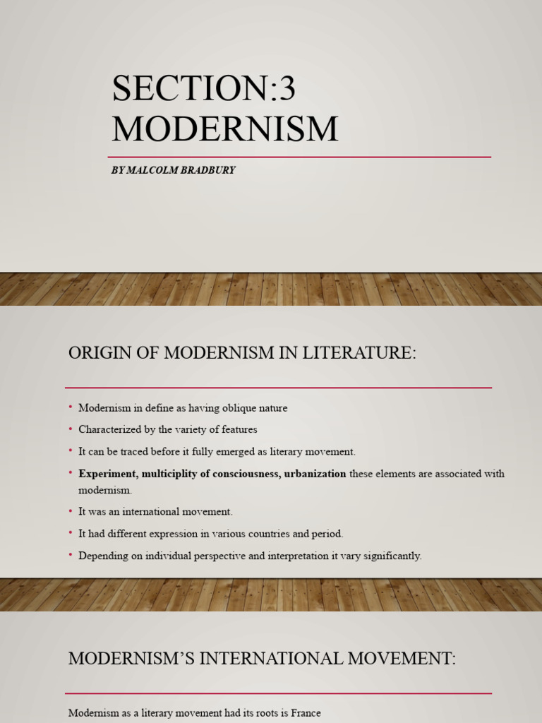 Understanding Modernism in Literature | PDF | Modernism | Postmodernism