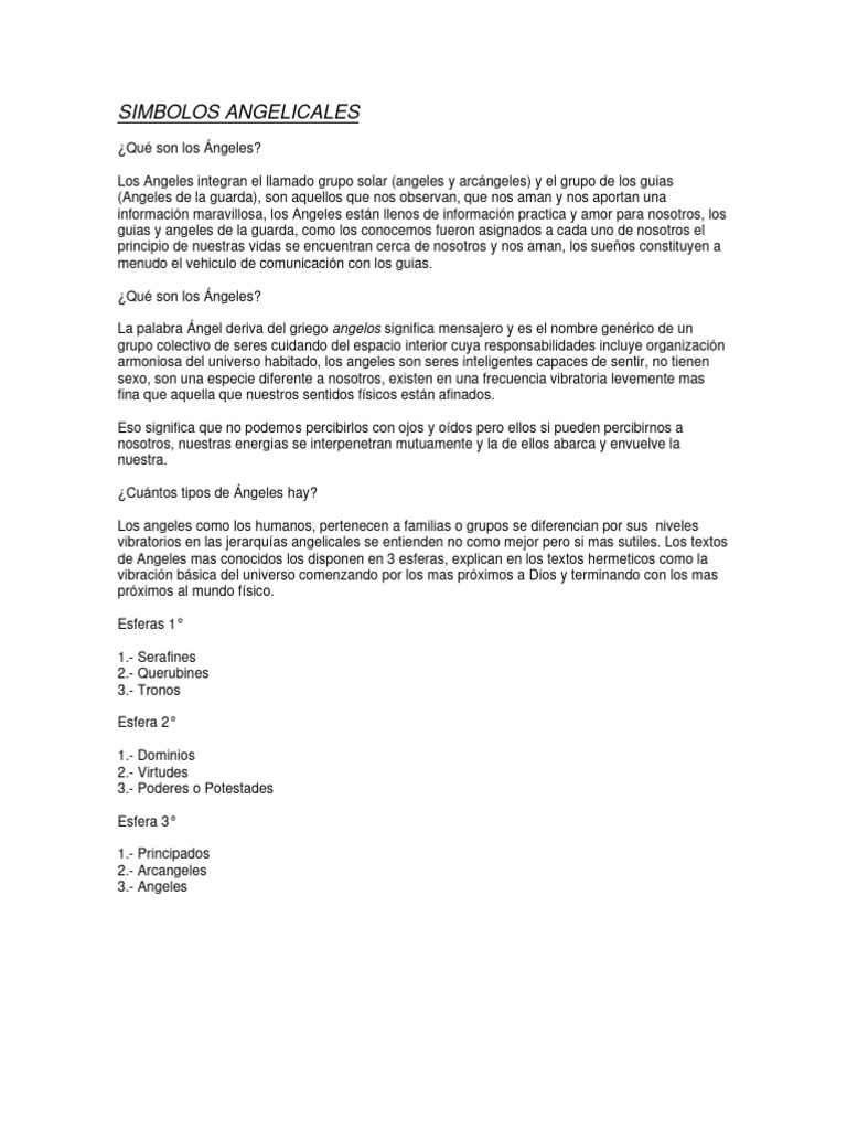 SIMBOLOS ANGELICALES SIGNIFICADO COLORES Y APLICACION | PDF | Amor
