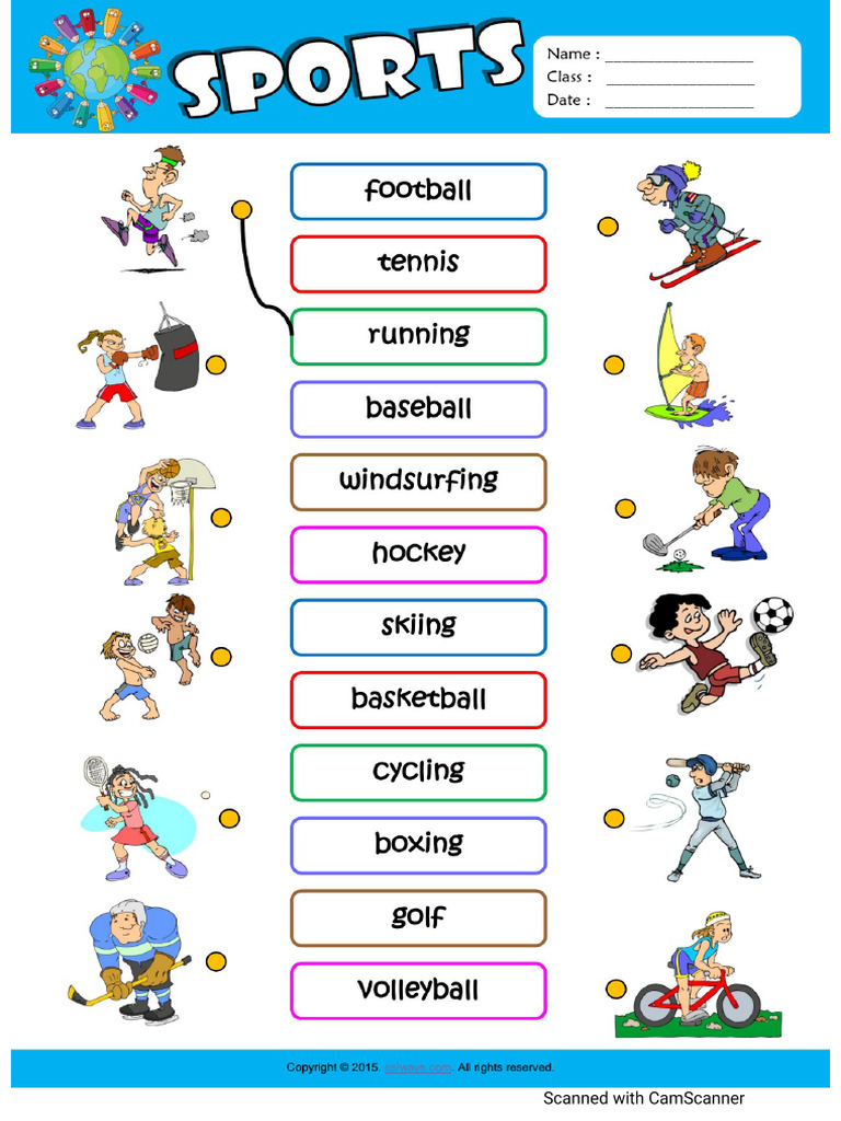 Prep Unit 9 Sports Worksheets | PDF