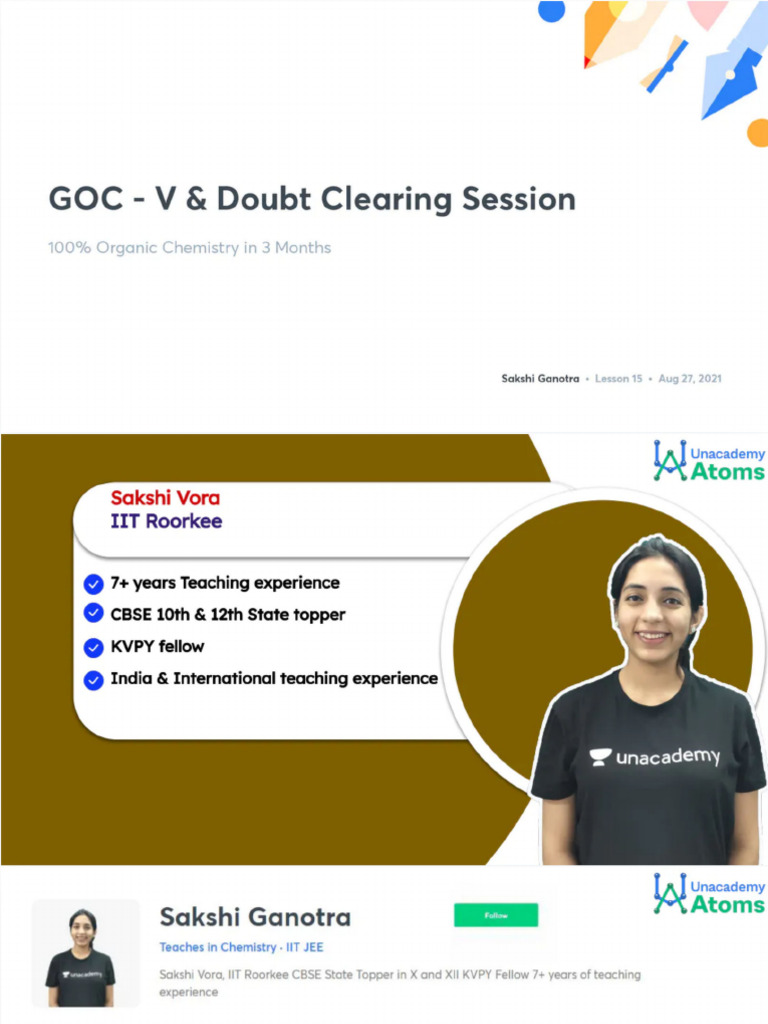 GOC V Doubt Clearing Session | PDF
