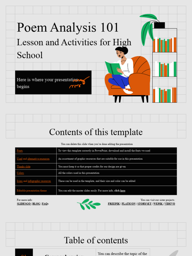 Poem Analysis 101 - Lesson and Activities for High School by Slidesgo ...