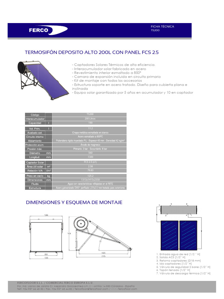 Termosifón Fercho | PDF