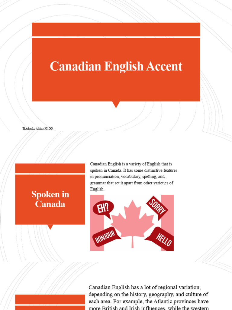 Canadian English Accent | PDF | English Language | Accent ...