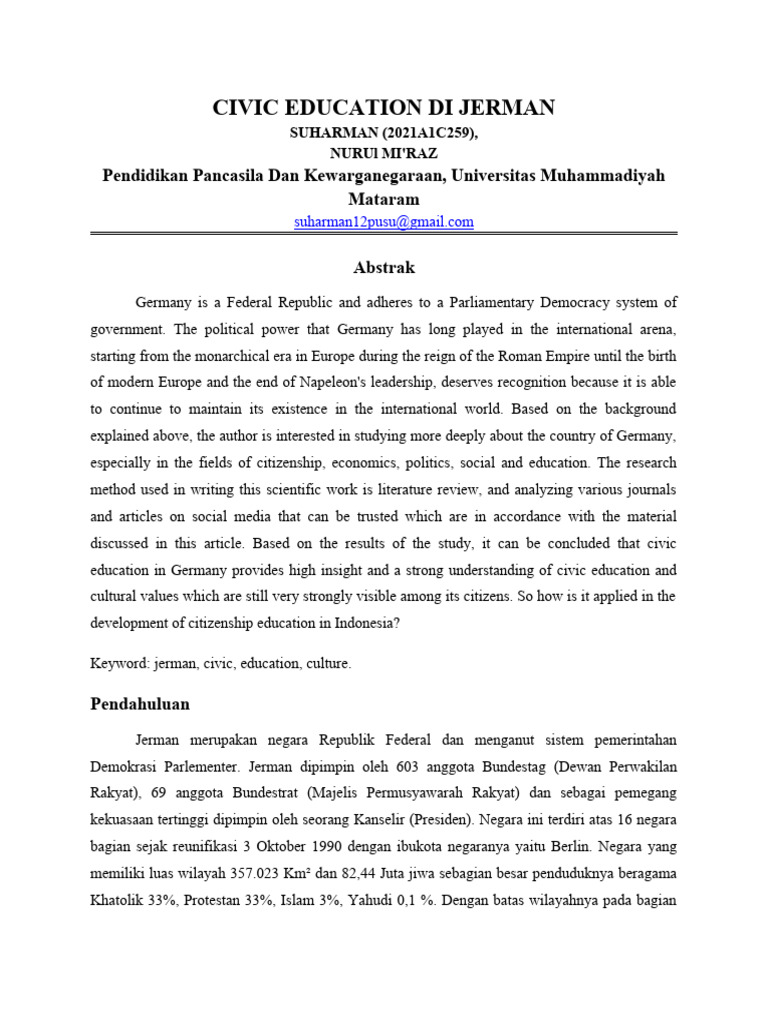 Civic Education Man | PDF | Sejarah