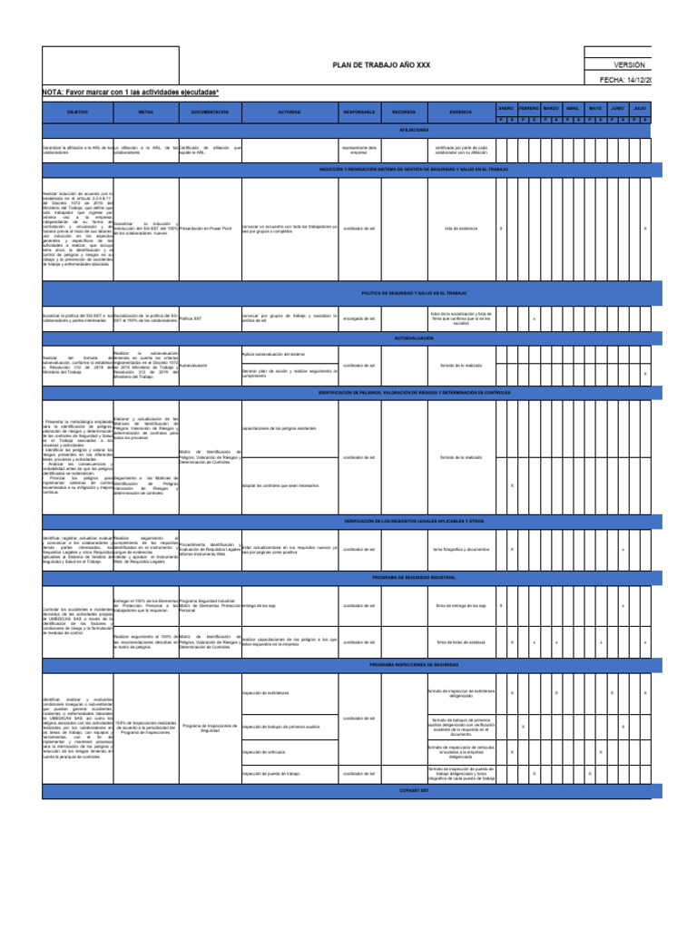 Formato Plan de Trabajo | PDF | Business