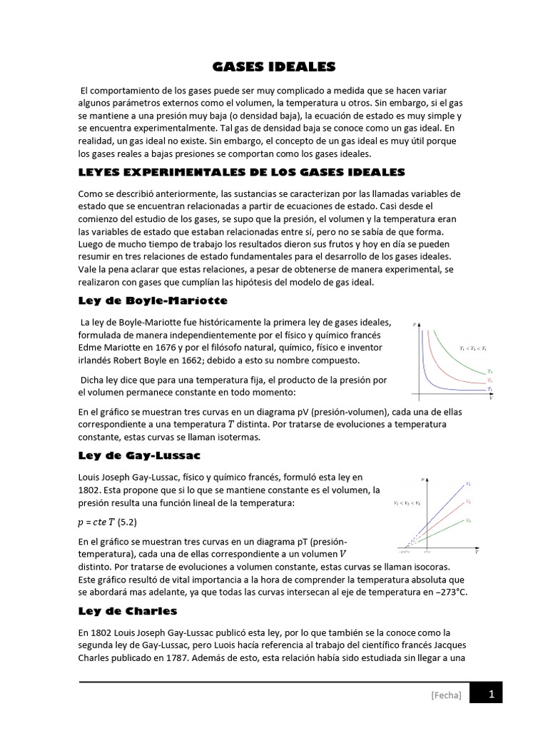Gases Ideales | PDF | Gases | Ciencias fisicas