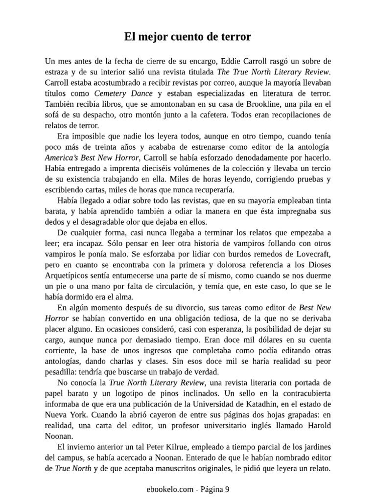 Joe Hill EL Mejor Cuento de Terror | PDF