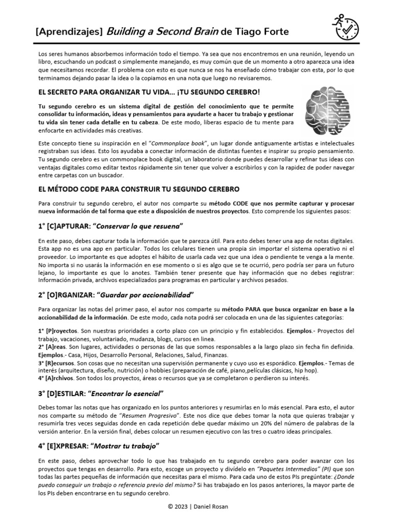 Building A Second Brain | PDF | Información