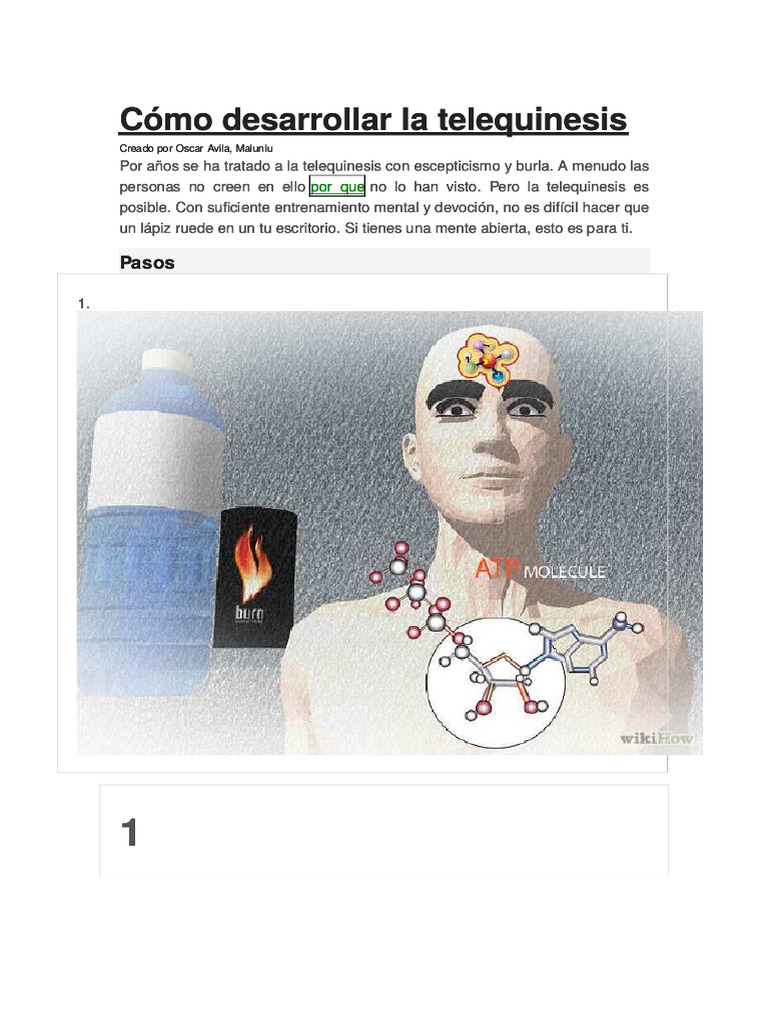 Como Desarrollar La Telequinesis | PDF | Ciencias fisicas | Cantidades ...
