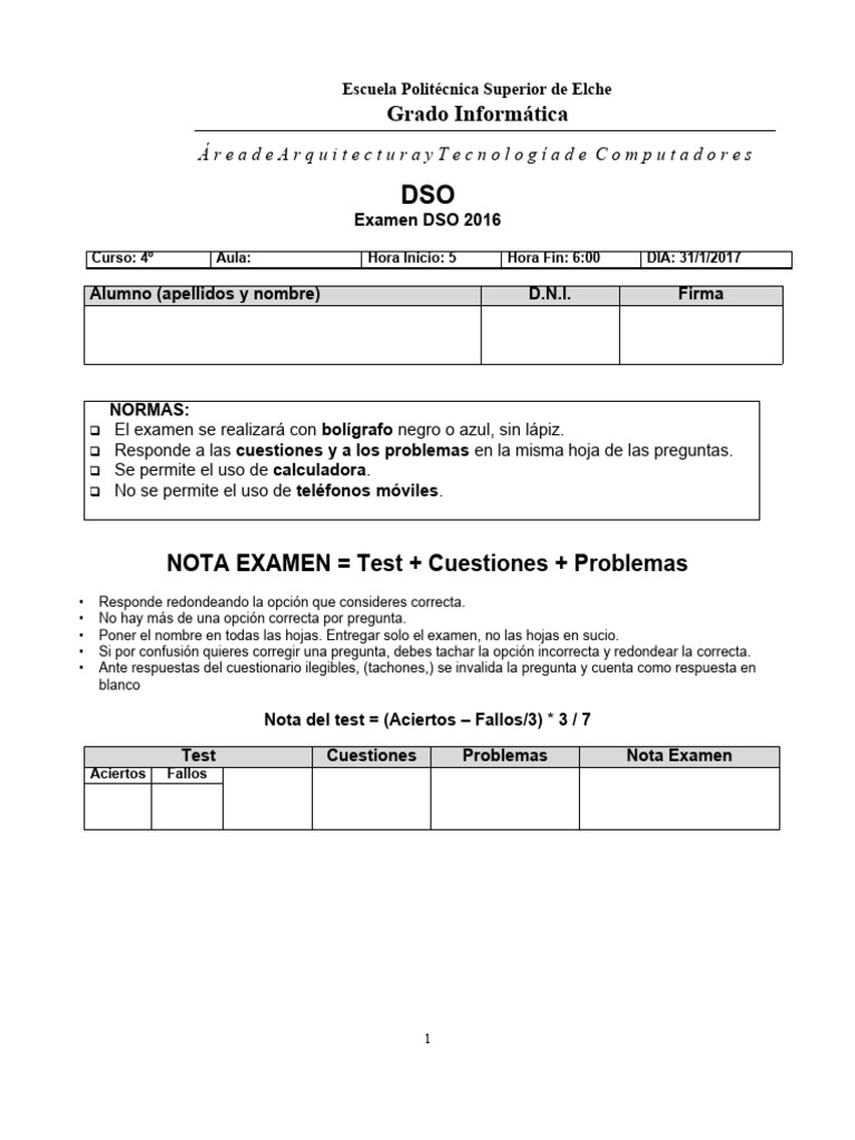 Dso Final 2016 NO Continua | PDF | Puntero (Programación de computadora) | Sistema operativo
