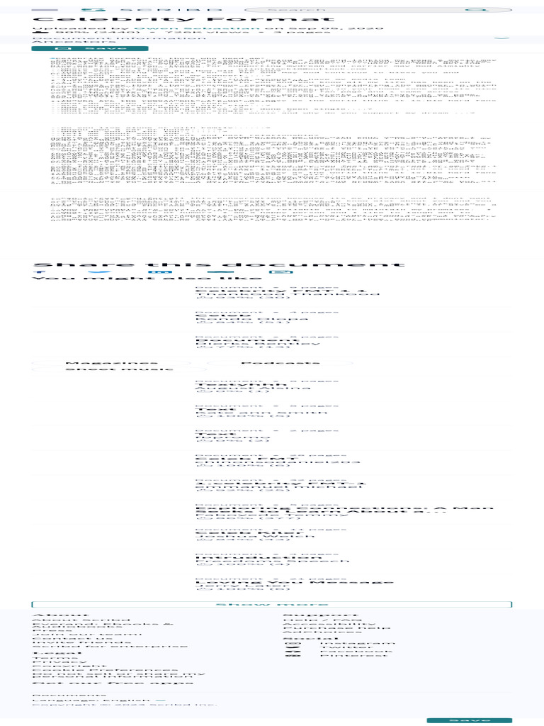 Celebrity Format PDF | PDF