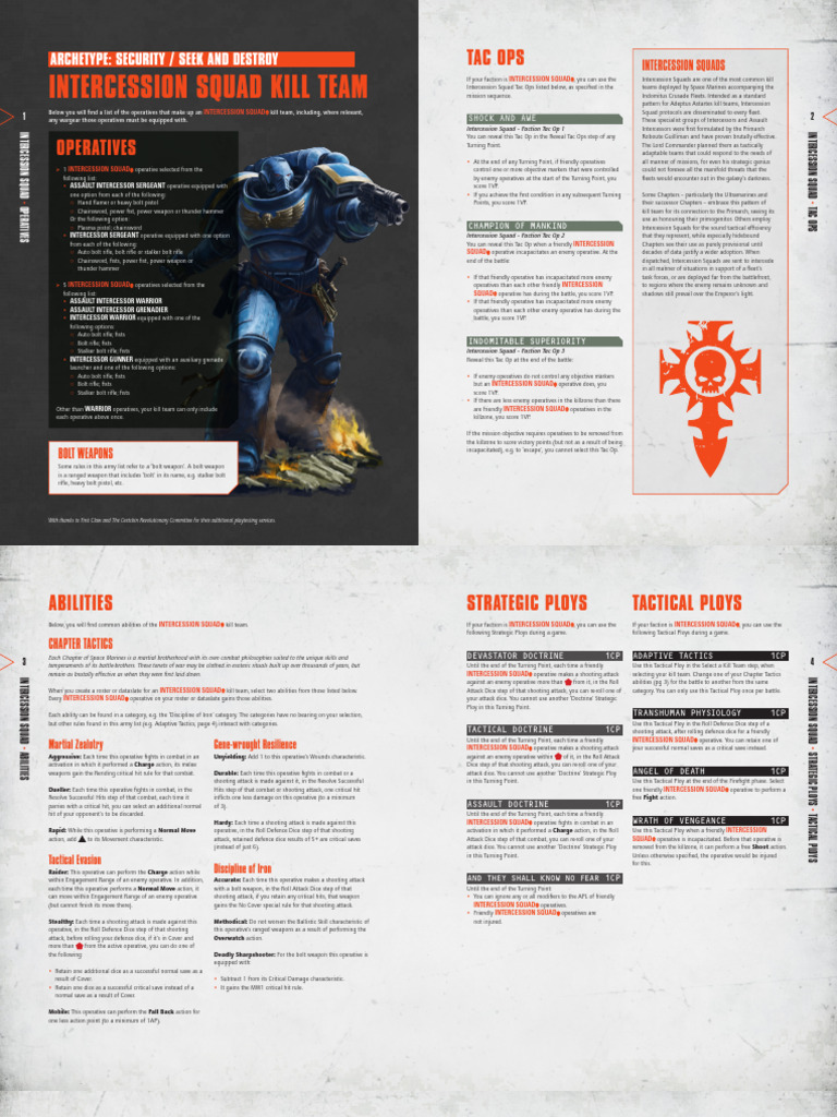 X2. Intercession Squad Kill Team | PDF | Military | Military Science
