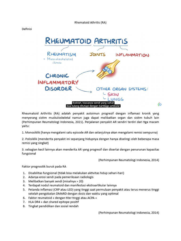 Rhematoid Athritis Rangkuman (AutoRecovered) | PDF