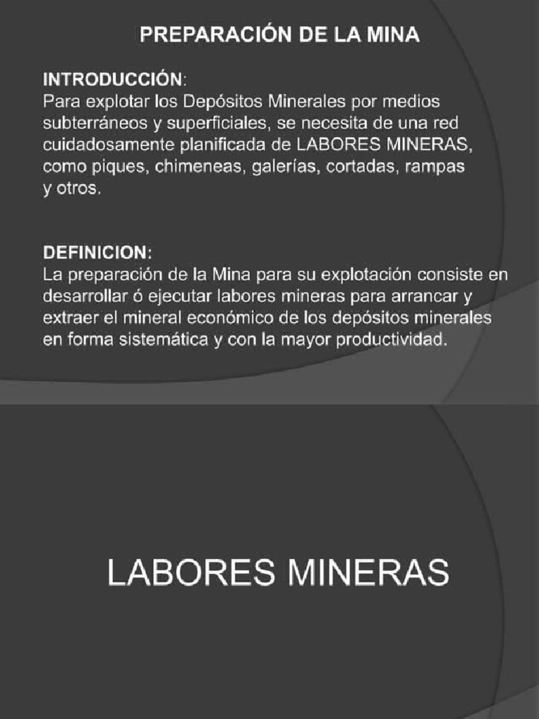 Labor Minera | PDF