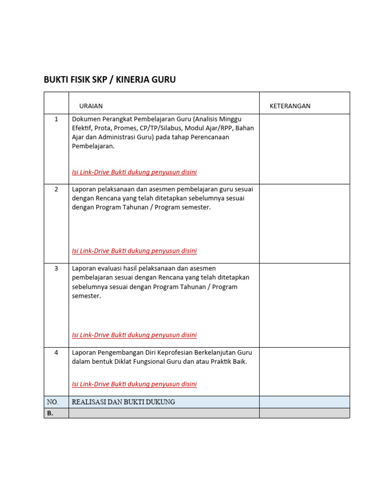 Bukti Fisik SKP e Kinerja Guru 23 | PDF | Karier & Perkembangan
