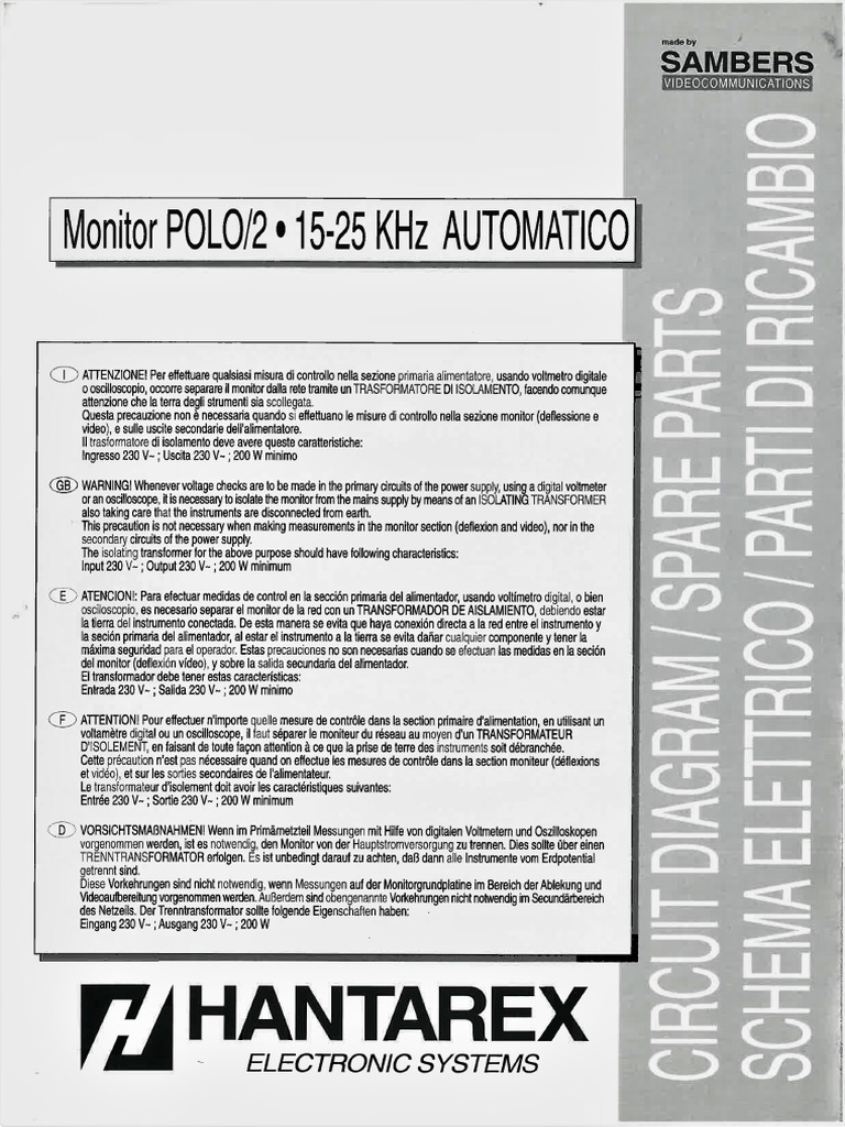 Hantarex Polo 2 Esquemas | PDF