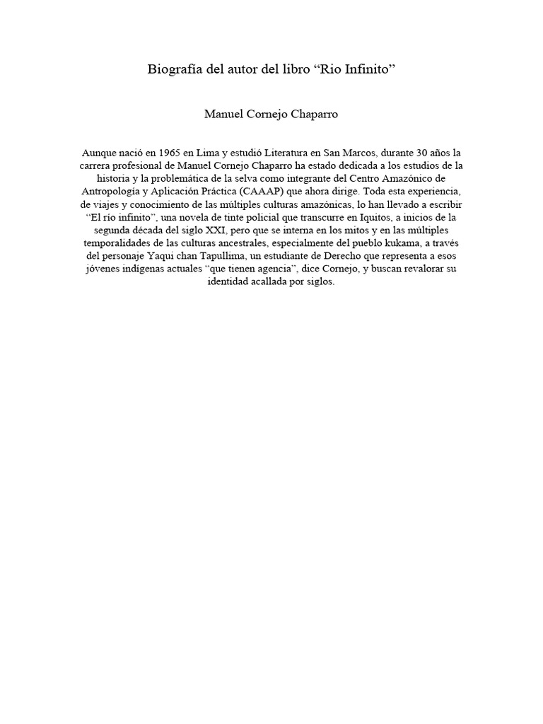 Biografía de Manuel Cornejo Chaparro | PDF