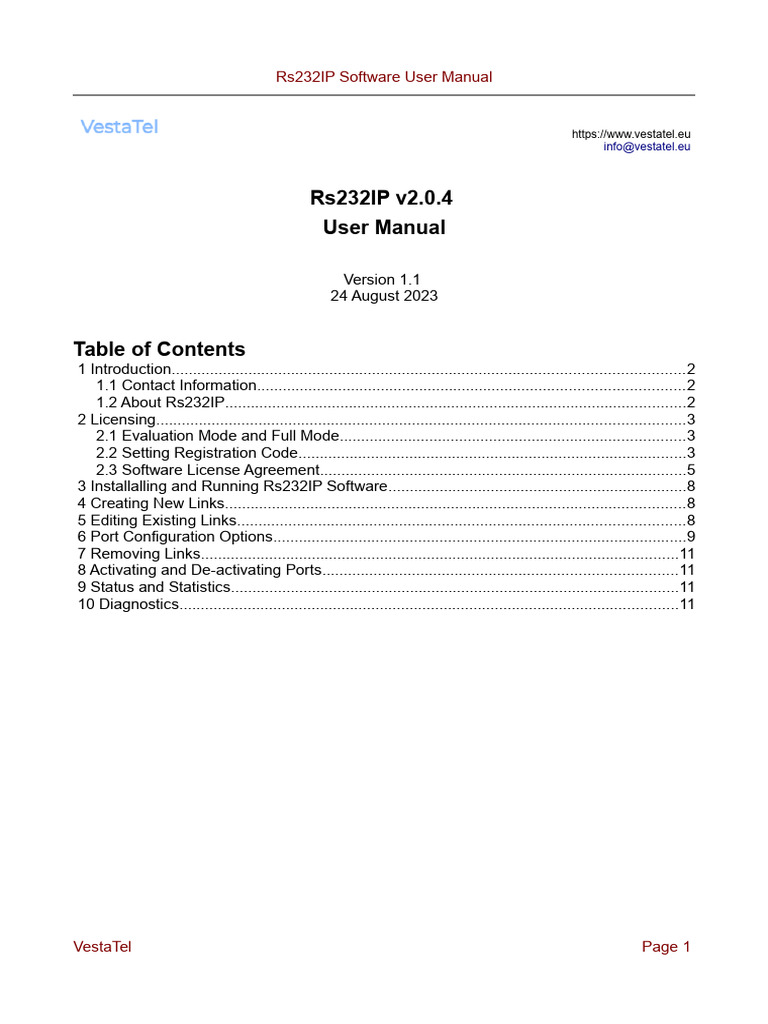 Rs232ip Manual | PDF | Port (Computer Networking) | Transmission Control Protocol