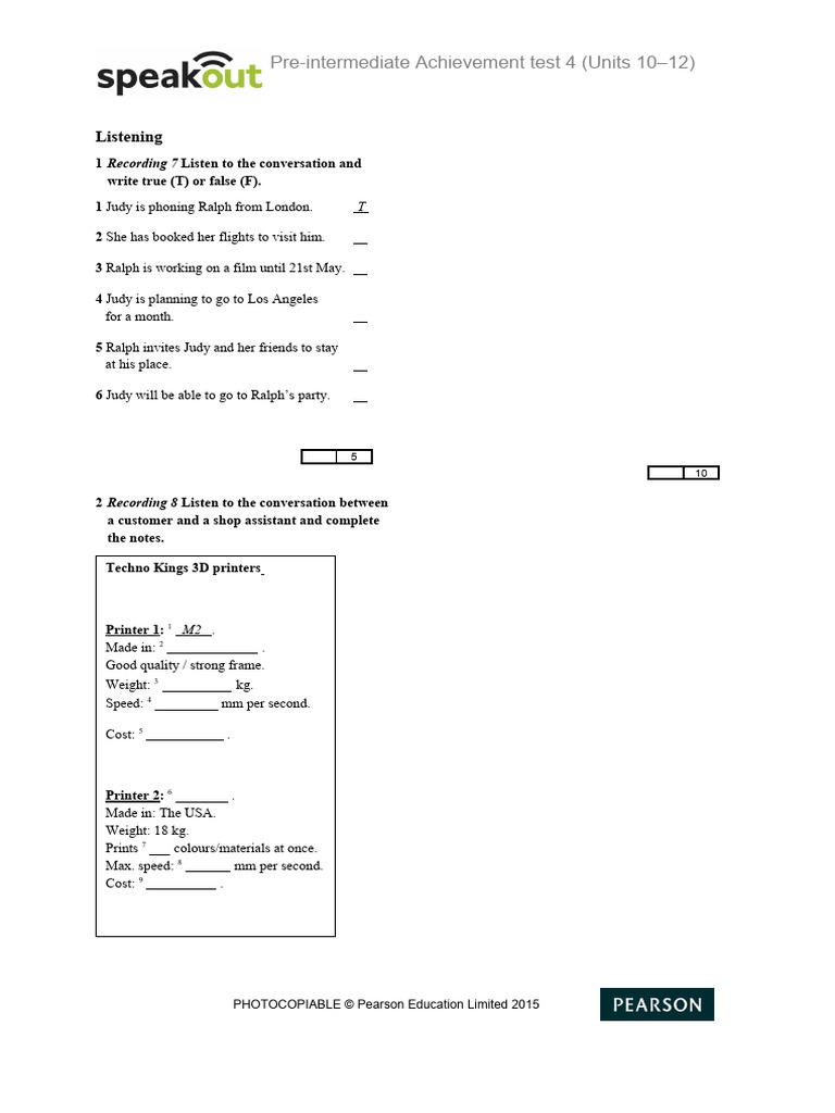 Pre-Intermediate English Comprehension Test | PDF | The Ashes