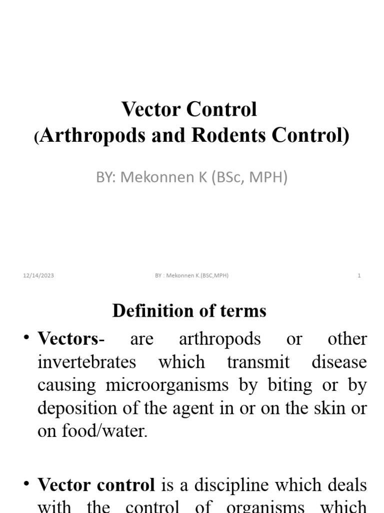 Vectors Control | PDF | Malaria | Mosquito
