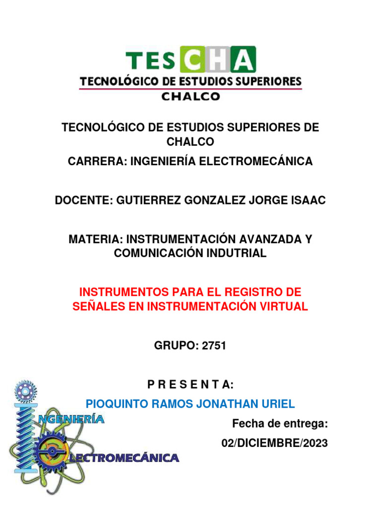 Instrumentos para El Registro de Señales en Instrumentación Virtual ...