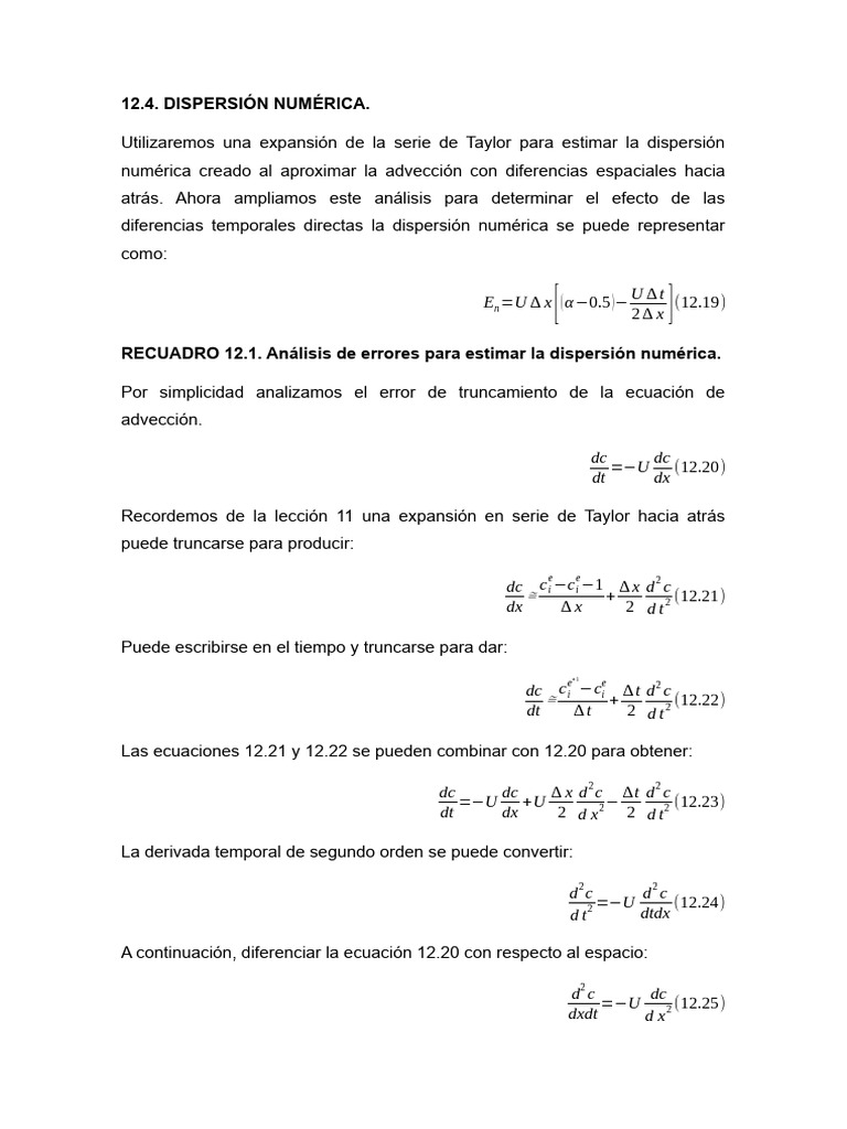 12.4. Dispersión Numérica.: DC DT C T T D C DT | PDF | Matemáticas Aplicadas