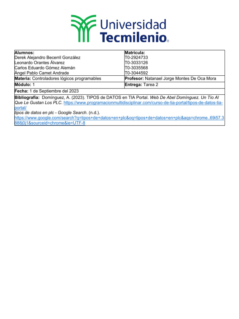 Tarea 2 | PDF | Poco | Variable (informática)