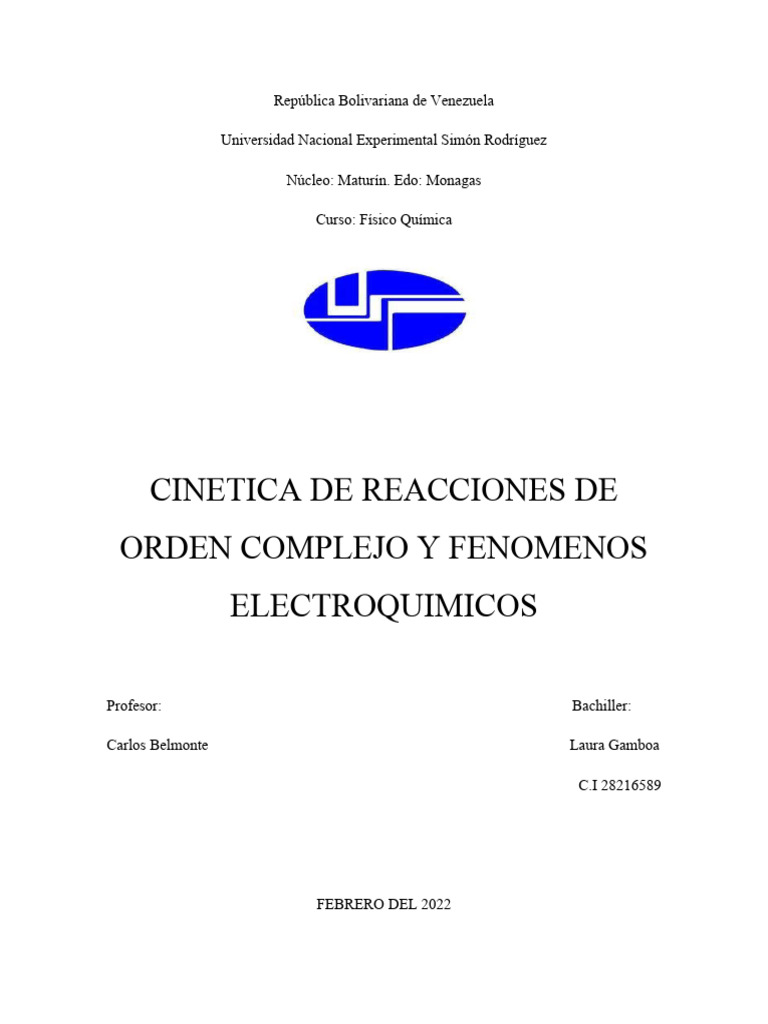 Taller Fisico Quimica Unid Iv | PDF | Redox | Electricidad