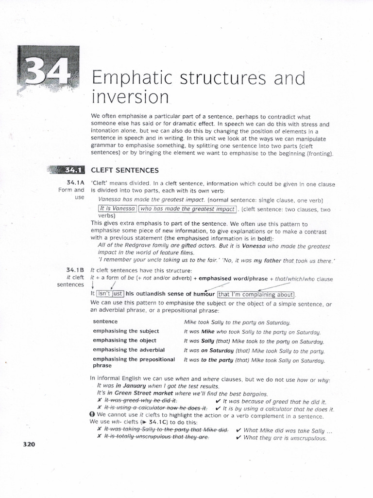 Emphatic Structures and Inversion | PDF