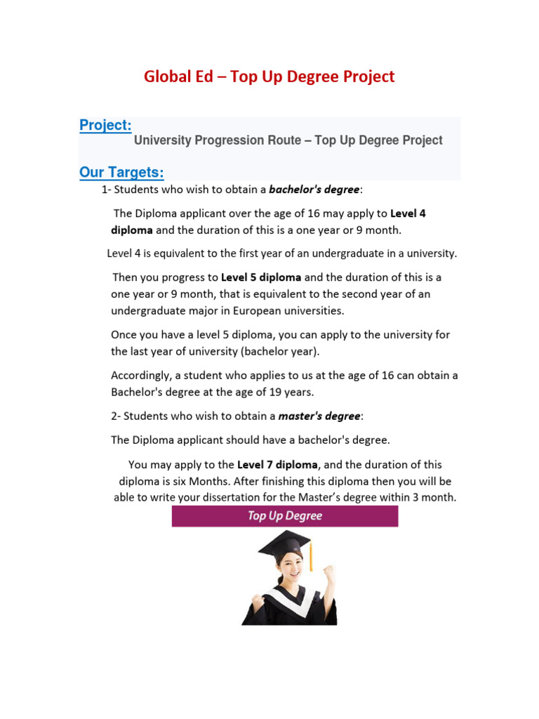 Top Up Degree Project - Final | PDF | Academic Degree | Diploma