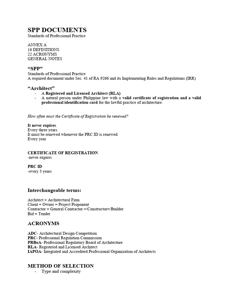 SPP DOCUMENT 201 | PDF | Feasibility Study | Architect