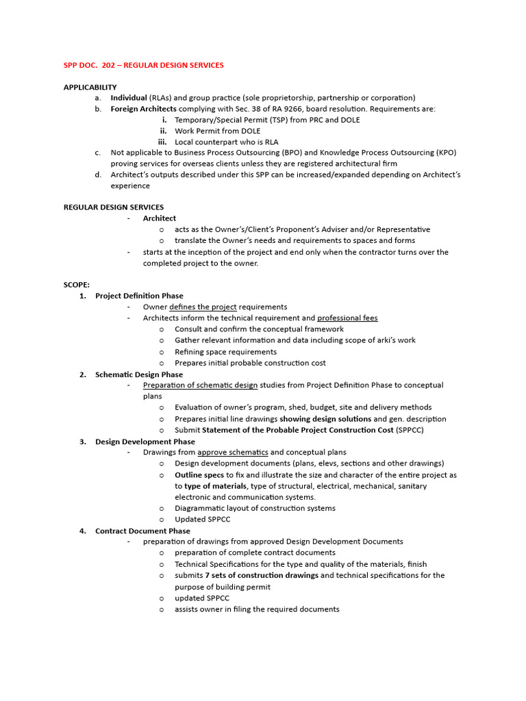 SPP Document 202 | PDF | Architect | Specification (Technical Standard)